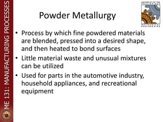 Powder Metallurgy.pptx | Chemistry | Science