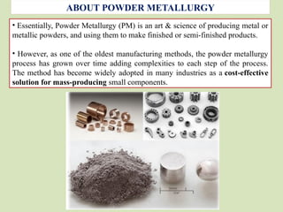 Powder Metallurgy for Mechanical Engineering | PPT