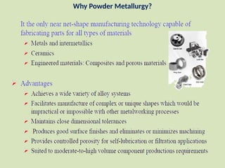 Powder Metallurgy for Mechanical Engineering | PPTX