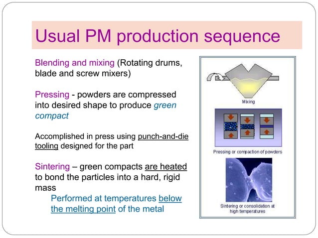 Introduction to powder metallurgy methods | PPTX