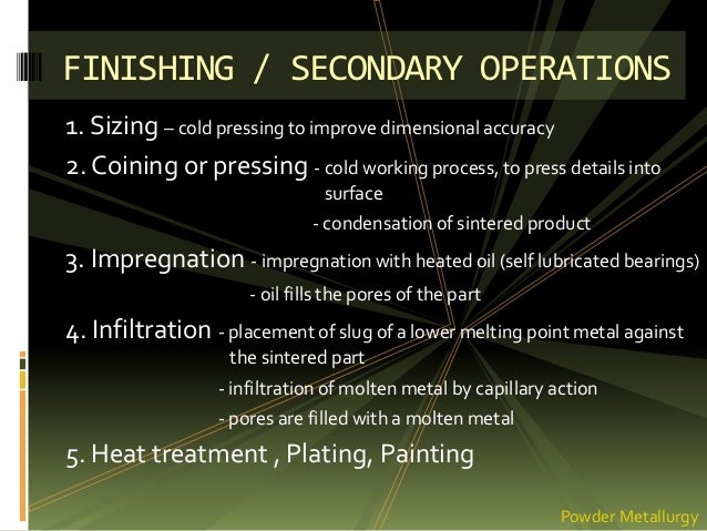 Powder Metallurgy - PROCESS