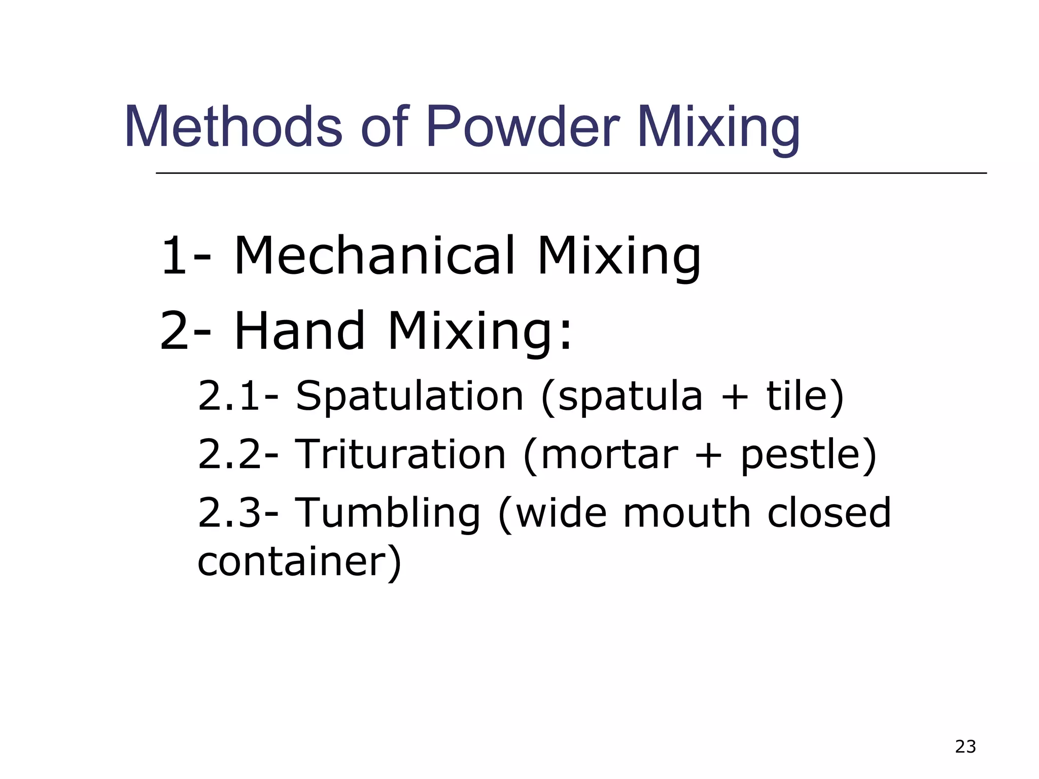 Powders | PPT