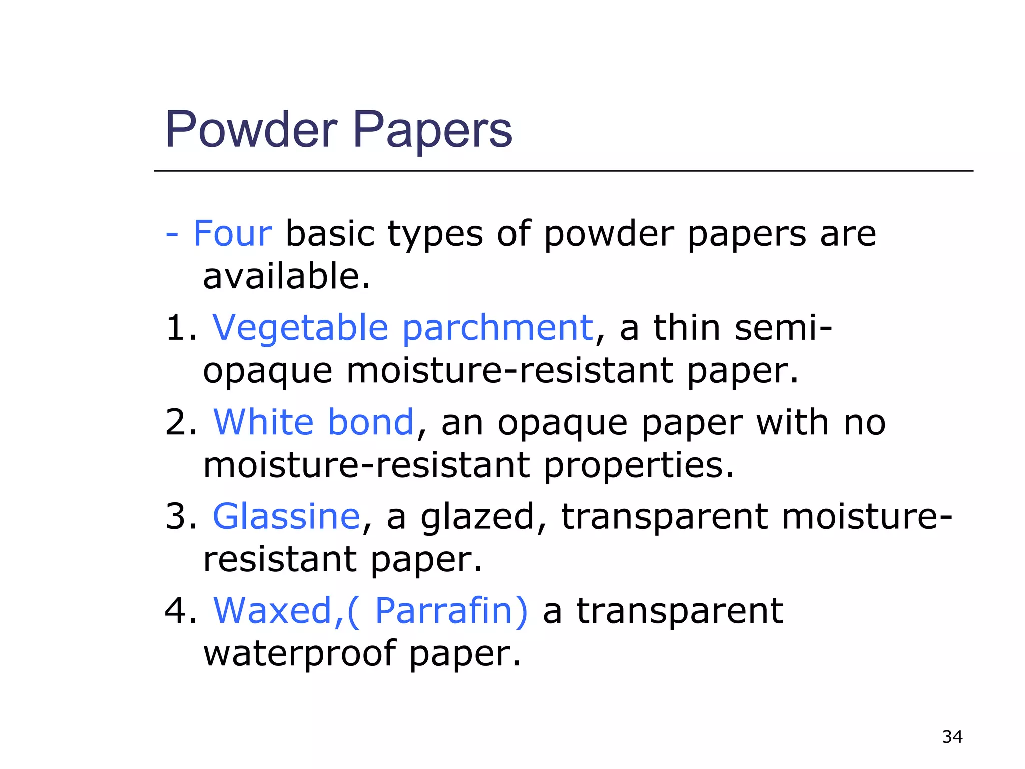 Powders | PPT