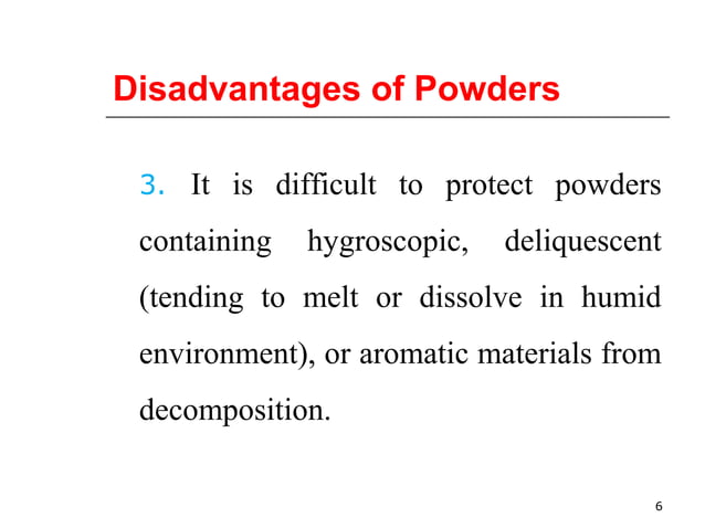 Powders | PPT | Physics | Science