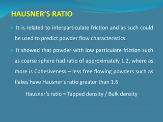 Quality control test for powders | PPTX