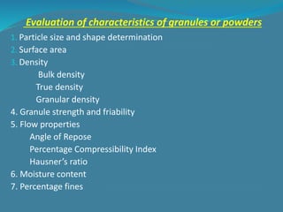 Quality control test for powders | PPTX