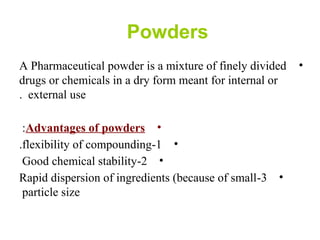 Powders | PPT