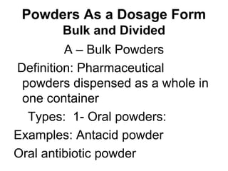 Powders | PPT