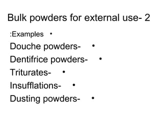 Powders | PPT