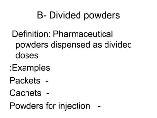 Powders | PPT