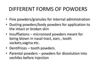 Powders | PPTX