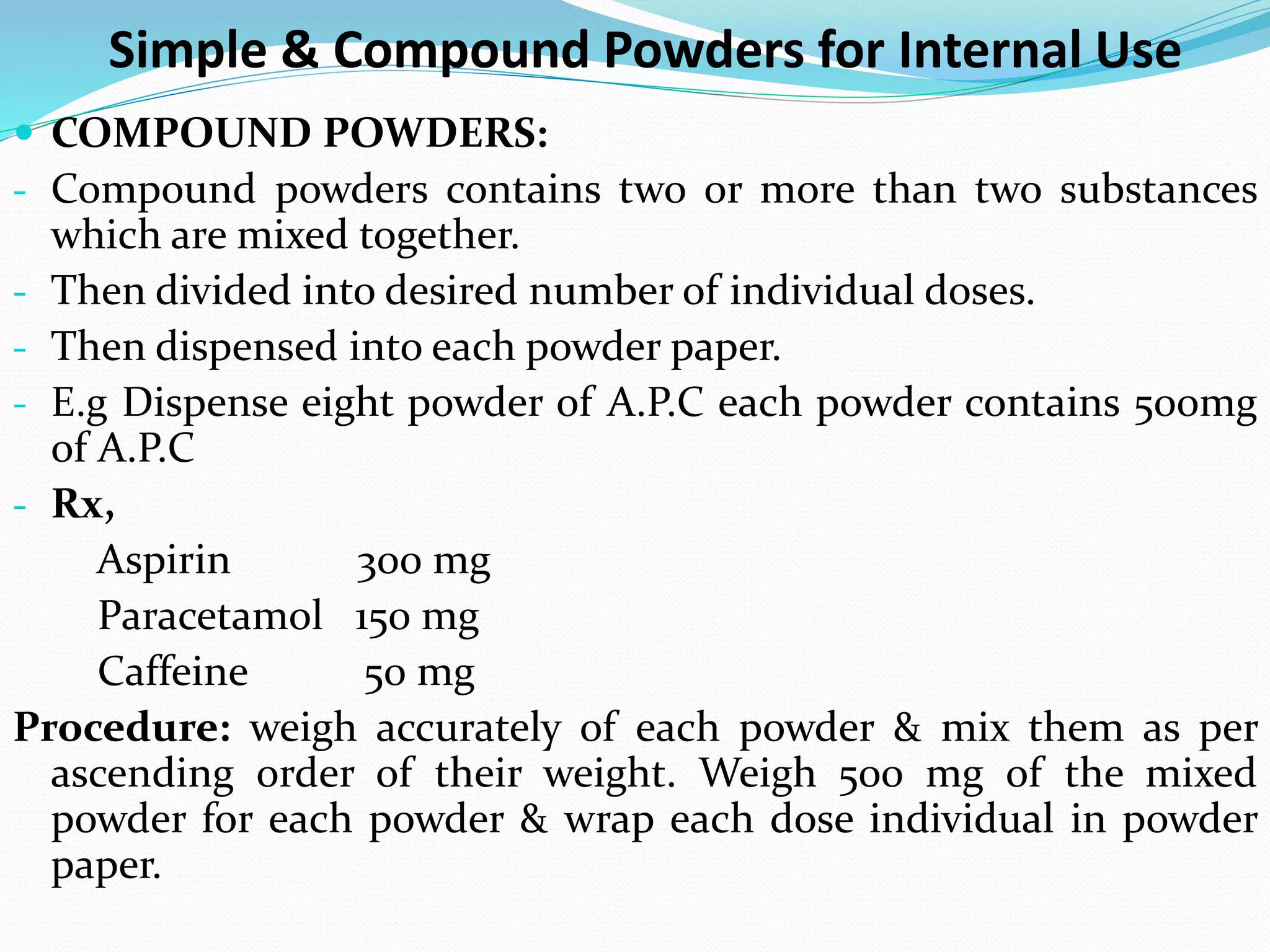 Powders | PPTX