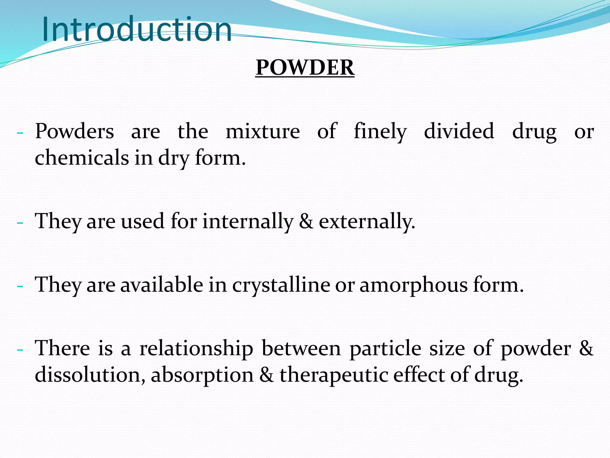 Powders | PPTX