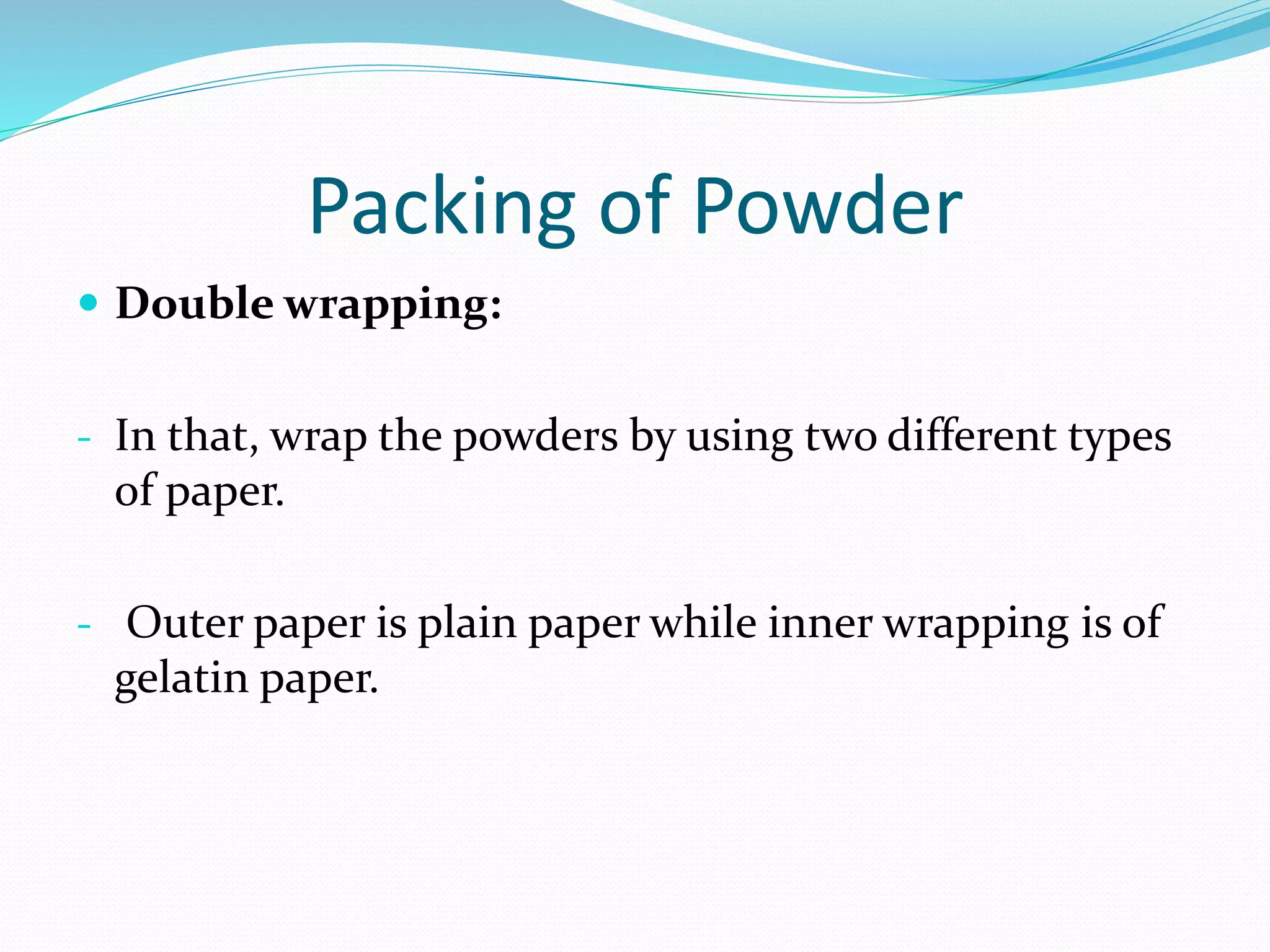 Powders | PPTX