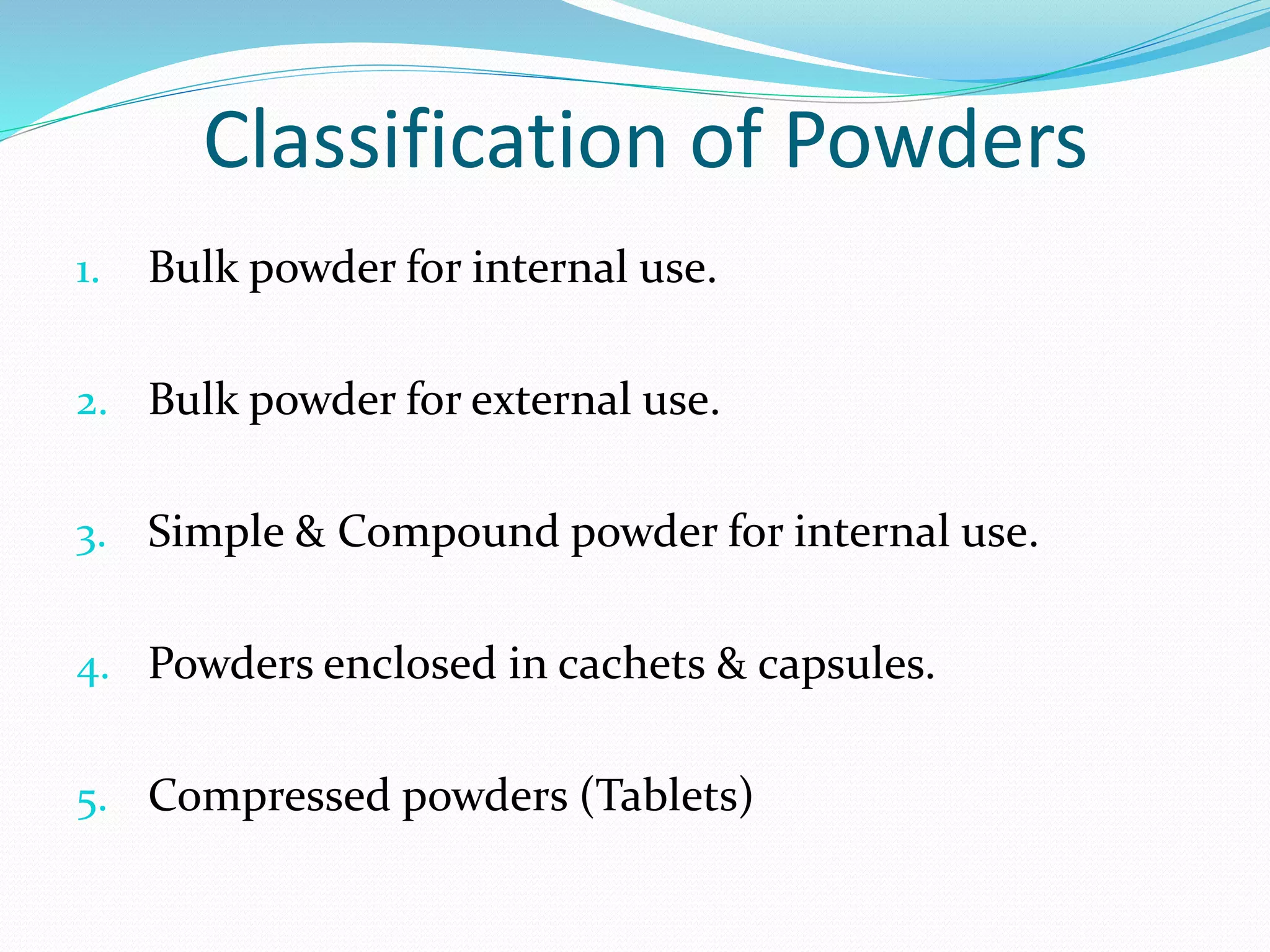 Powders | PPTX