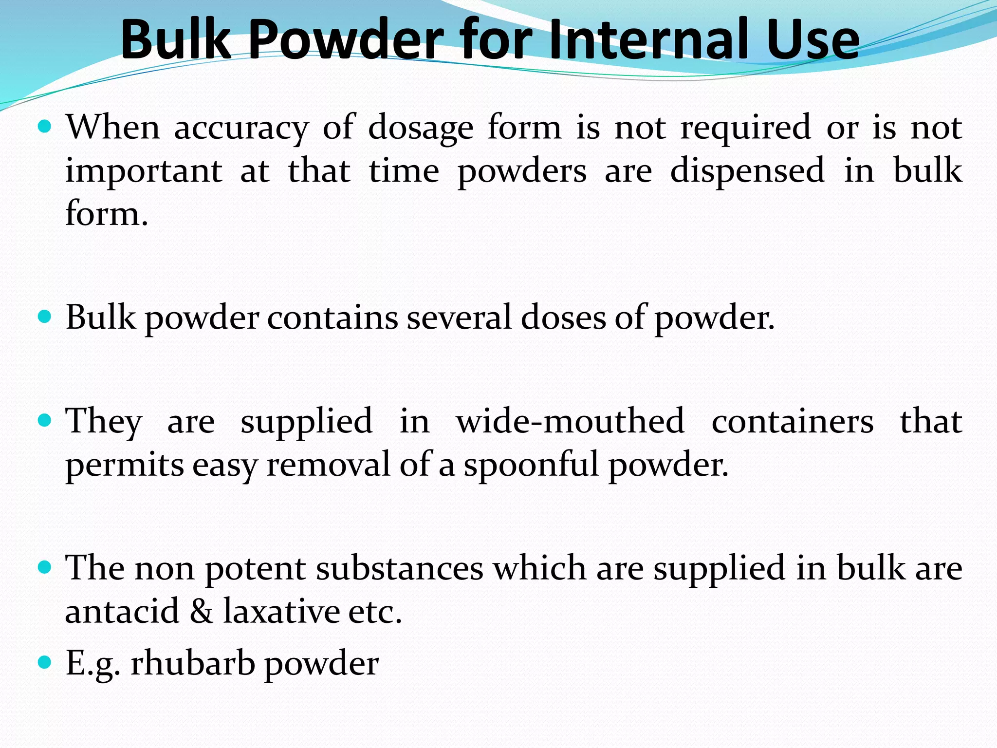Powders | PPTX
