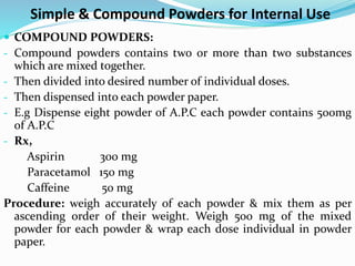 Powders | PPTX