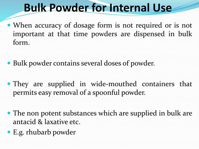 Powders | PPTX