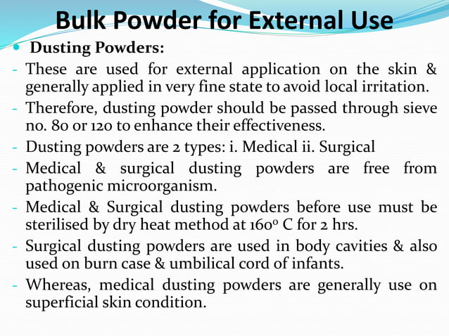 Powders | PPTX