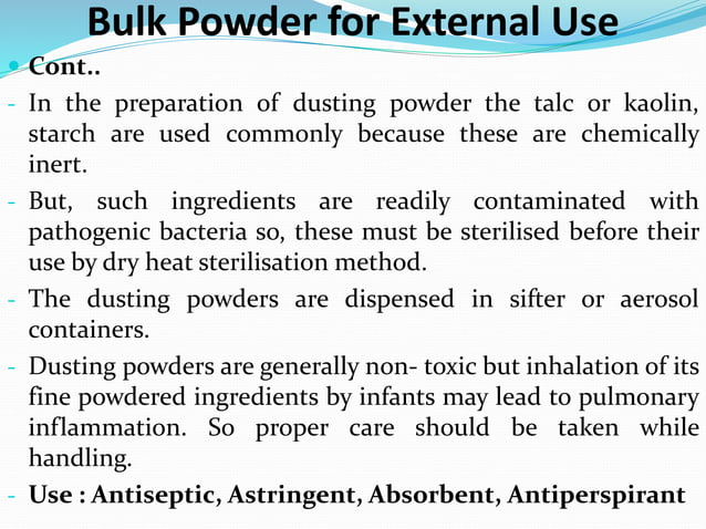 Powders | PPTX