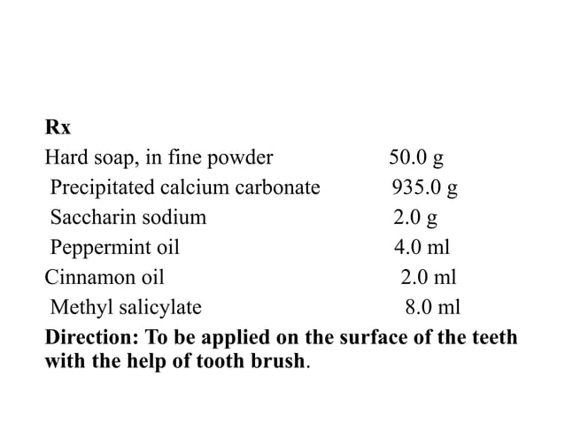 Powders | PPTX | Oral care | Personal Care