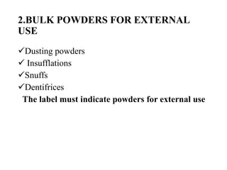 Powders | PPTX