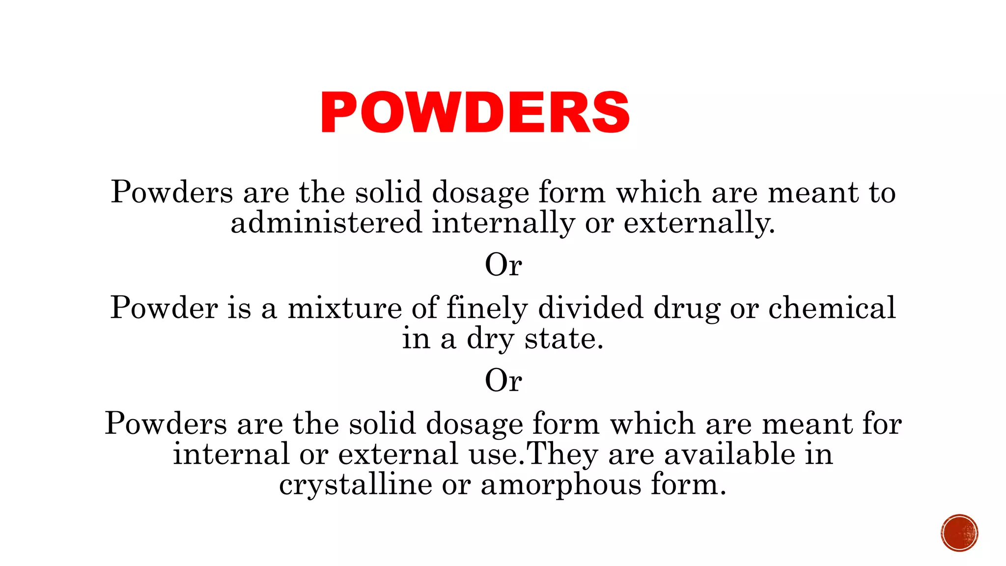 Powders and its types | PPTX | Skin Care | Beauty