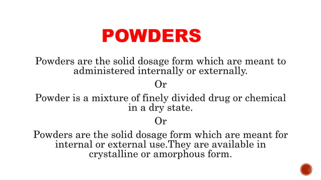 Powders and its types | PPTX | Skin Care | Beauty