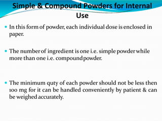Powders | PPTX