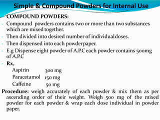 Powders | PPTX