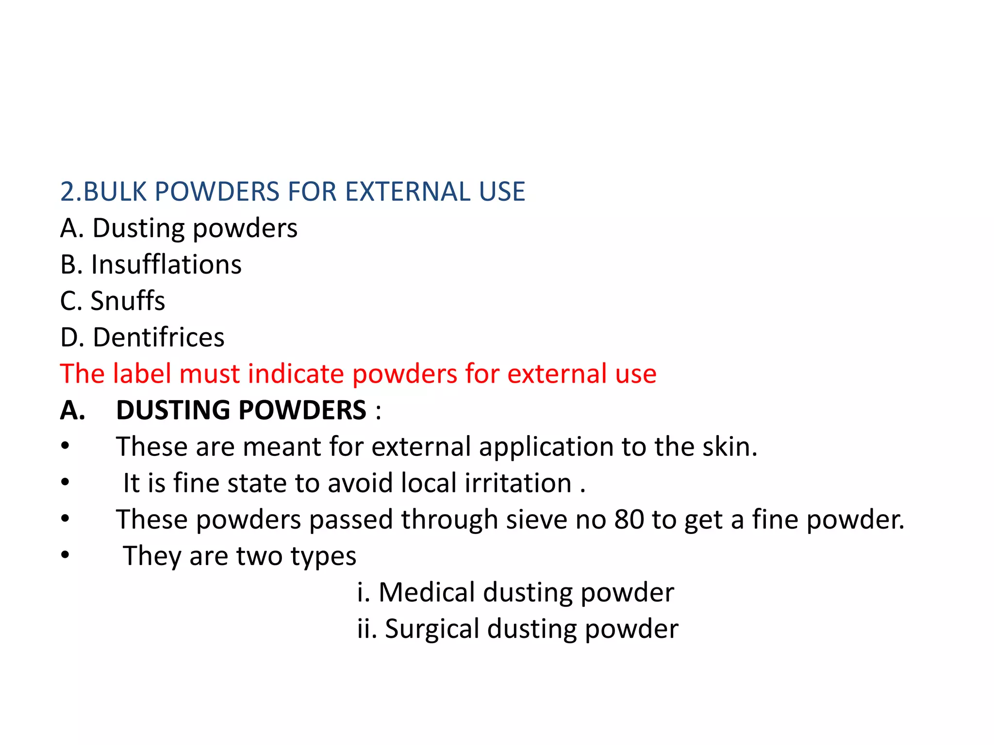 Powders | PPTX