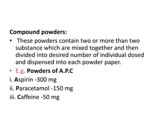 Powders | PPTX