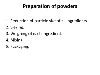 Powders | PPTX