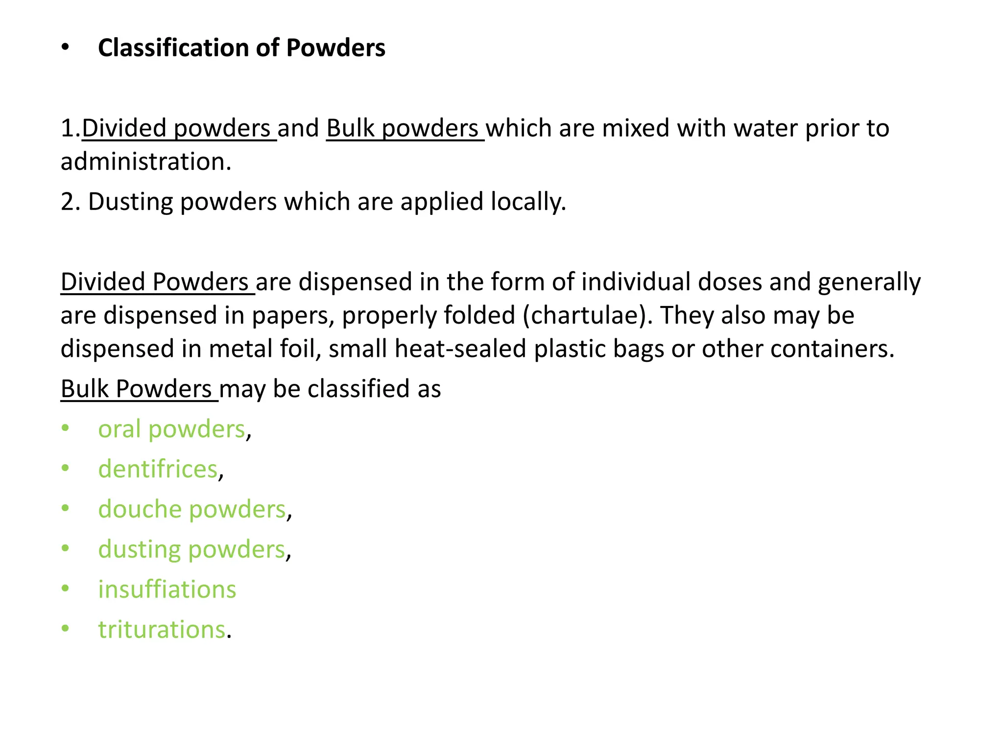 PowerPoint presentation on Powders: pharma | PPTX