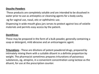 PowerPoint presentation on Powders: pharma | PPTX
