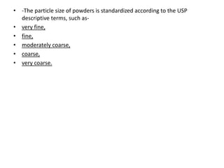 PowerPoint presentation on Powders: pharma | PPTX