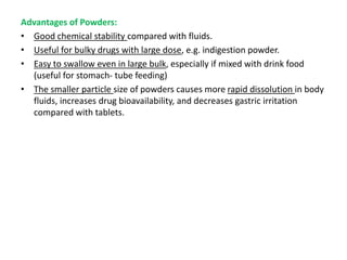 PowerPoint presentation on Powders: pharma | PPTX