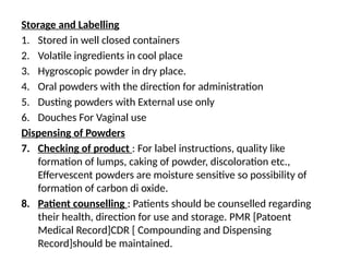 B.PHARM SEMESTER I PHARMACEUTICS POWDERS.pptx