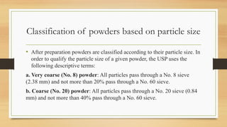 Powders 1.pptx and their types dosage form | PPT