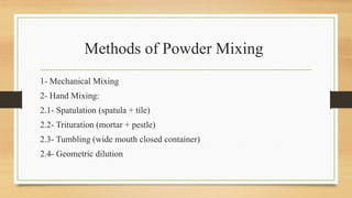 Powders 1.pptx and their types dosage form | PPT