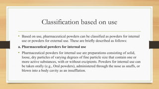 Powders 1.pptx and their types dosage form | PPT