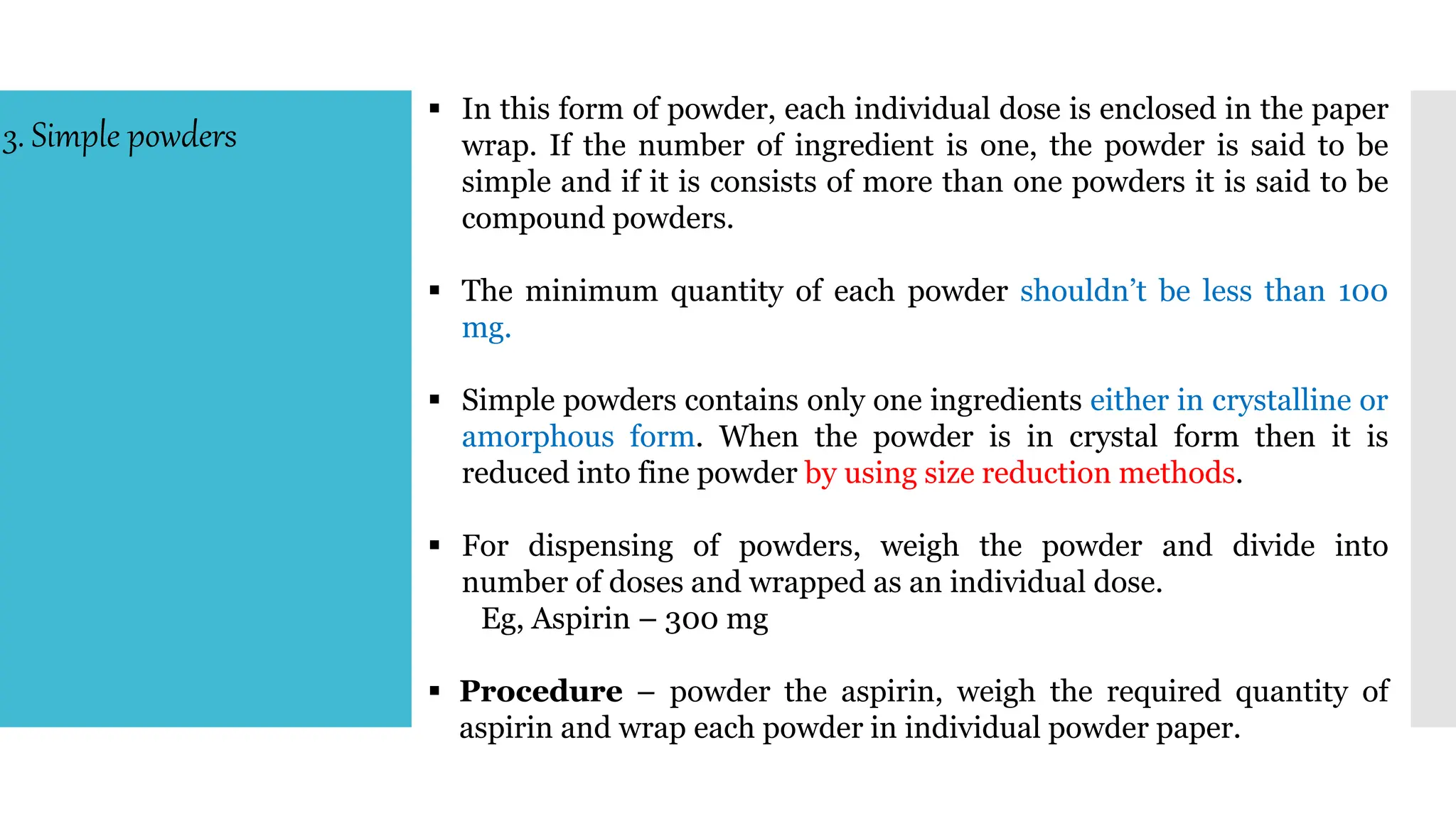 B. Pharm Powders and Its Classifications | PPTX