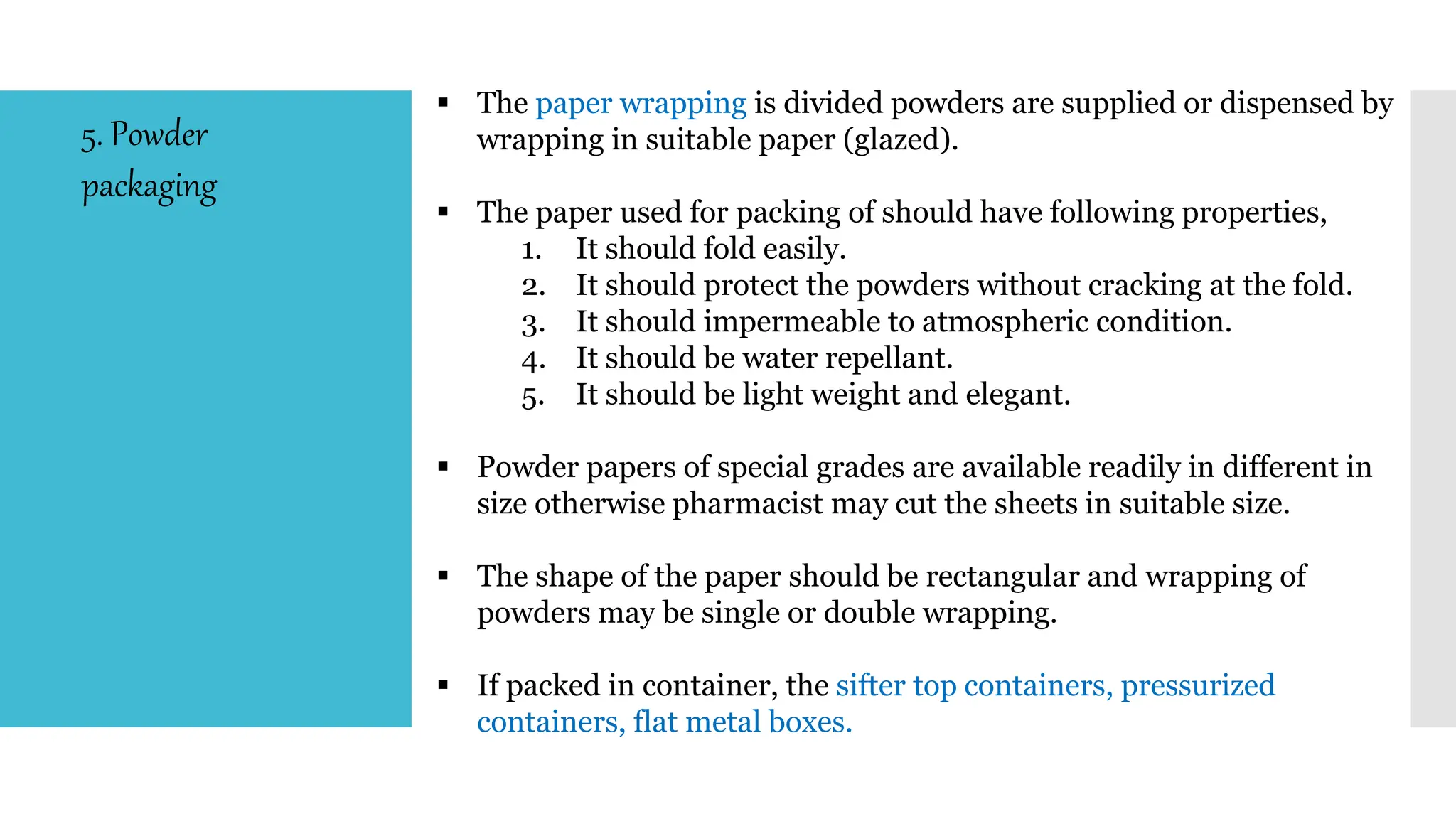 B. Pharm Powders and Its Classifications | PPTX