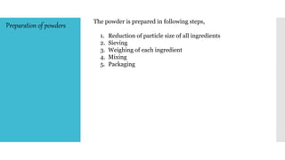 B. Pharm Powders and Its Classifications | PPTX