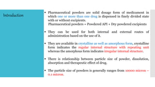 B. Pharm Powders and Its Classifications | PPTX