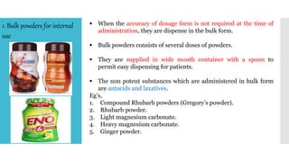 B. Pharm Powders and Its Classifications | PPTX