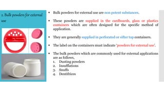 B. Pharm Powders and Its Classifications | PPTX