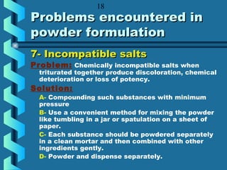 Powders,modified, lec 8 | PPT