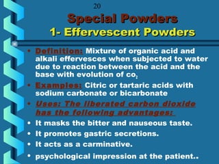 Powders,modified, lec 8 | PPT