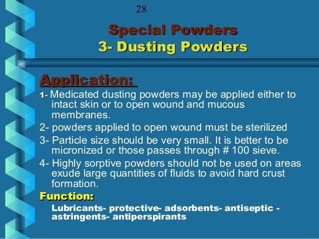 Powders,modified, lec 8